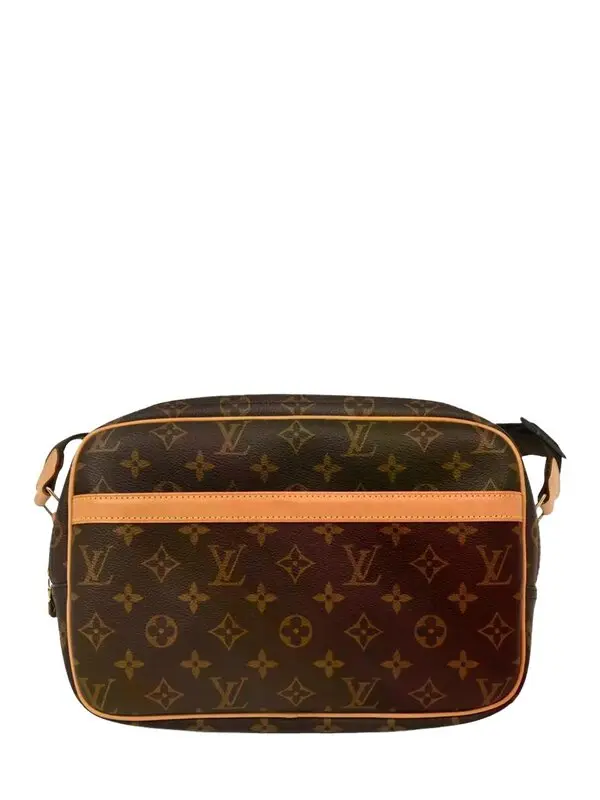 LOUIS VUITTON 2002 Monogram Reporter Shoulder Bag - Brown