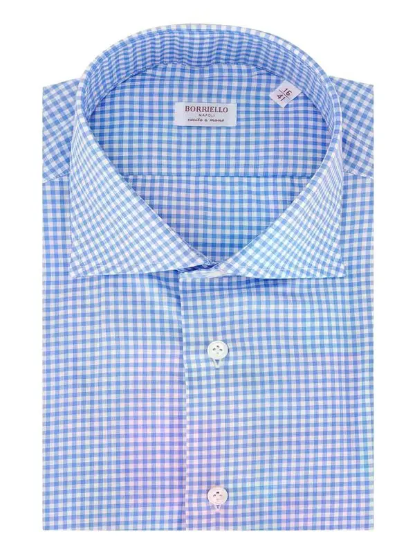 BORRIELLO NAPOLI Checked Shirt - Blue