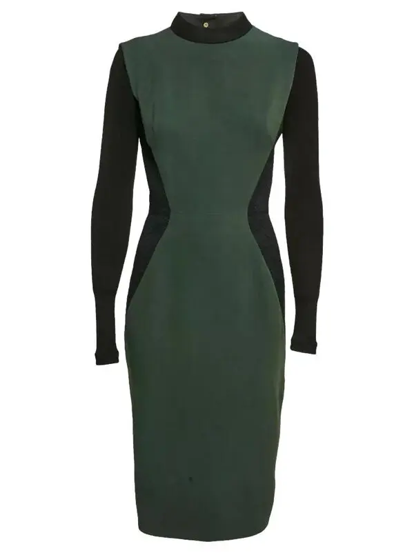 Victoria Beckham Panelled Midi Dress - Green