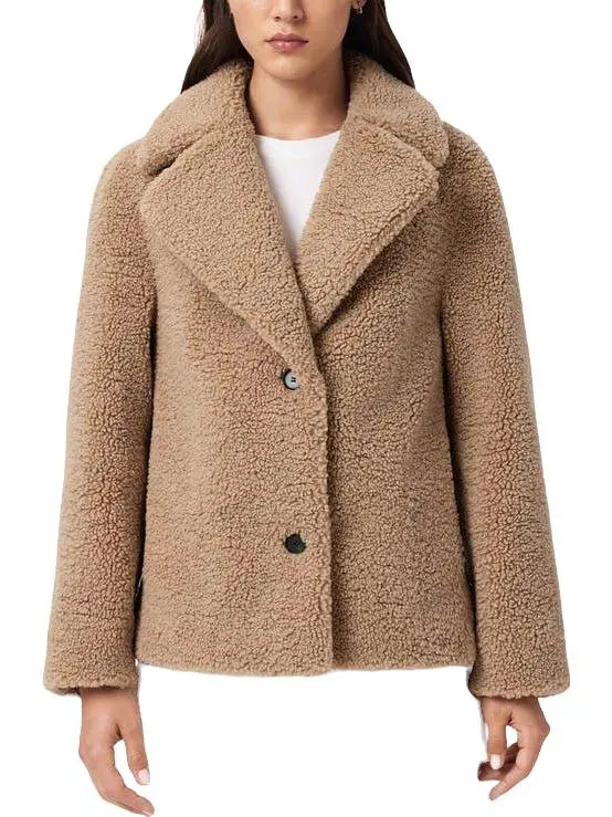 ALLSAINTS Eddie Teddy Jacket - Caramel Brown