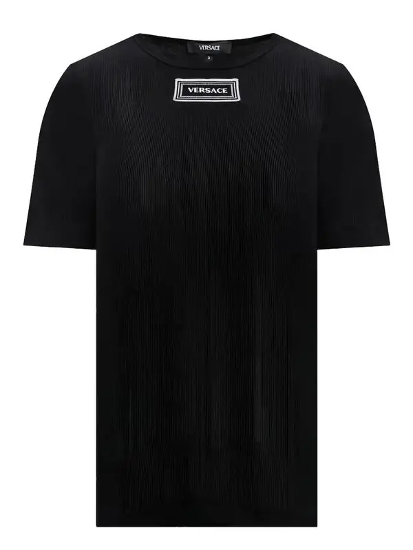 Versace Logo-patch T-shirt - Black