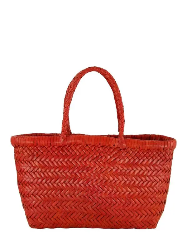 Dragon Diffusion Woven Leather Mini Tote Bag - Red