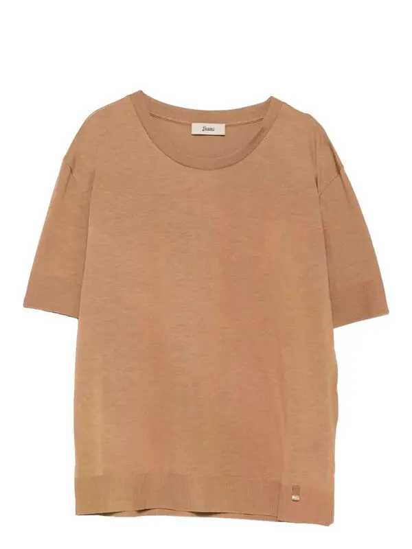 Herno Crew-neck Short-sleeve T-shirt - Brown