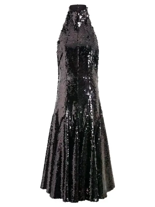 16Arlington Mika Sequin Midi Dress - Black