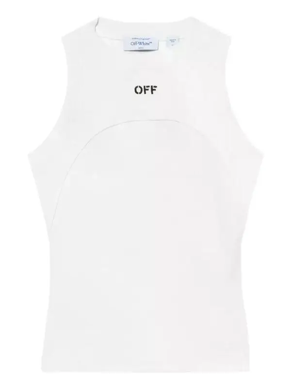 Off-White Off Stamp Ribbed Tank Top - White