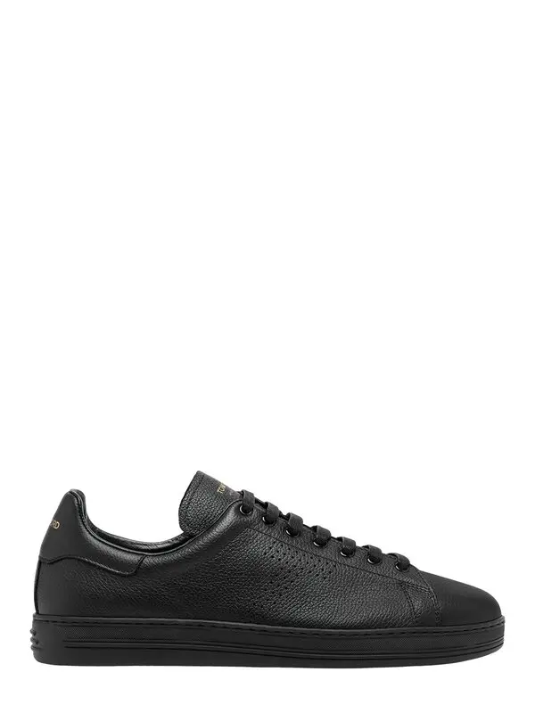 TOM FORD Leather Low-top Sneakers - Black
