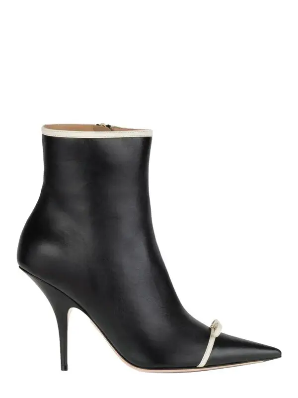 FERRAGAMO Bow Pointed Ankle Boots - Black