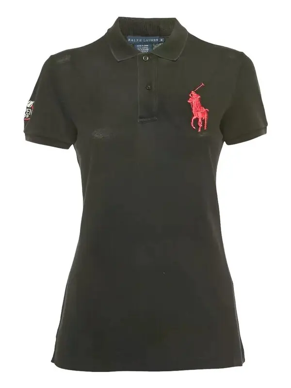 Polo Ralph Lauren Embroidered-logo Polo Shirt - Black