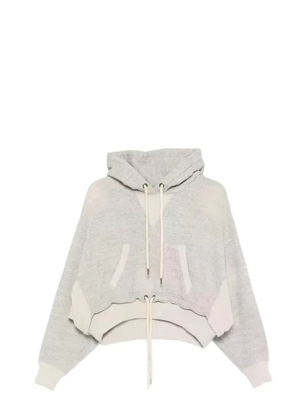 R13 Cinched-hem Hoodie - Grey