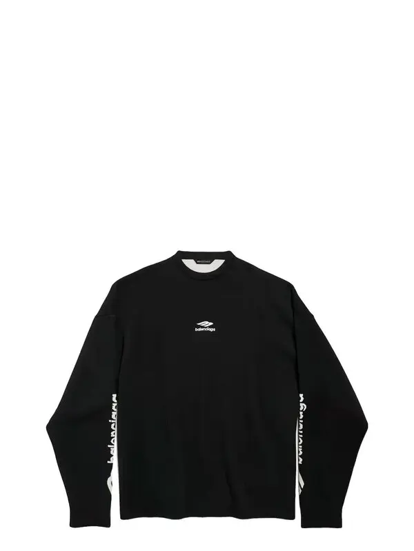 Balenciaga Logo-print Sweatshirt - Black