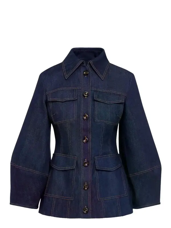 Florence & Fortitude Pocket Button Jacket - Blue