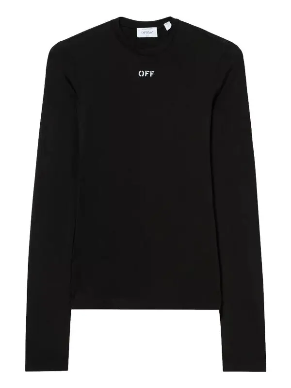 Off-White Off Stamp Long-sleeve T-shirt - Black