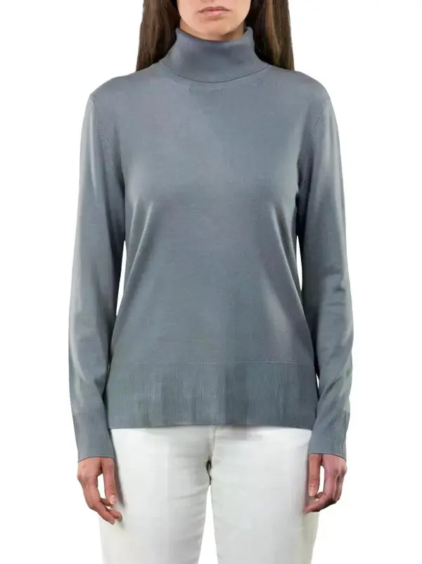 MOORER Nataly Roll-neck Sweater - Grey