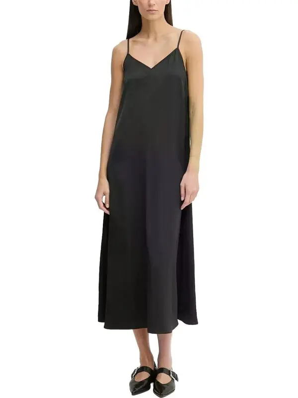 Marc O'polo V-neck Midi Dress - Black