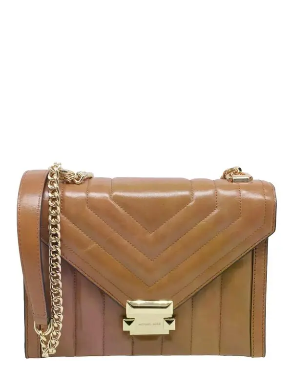 Michael Kors Whitney Quilted Chain Shoulder Bag - Brown