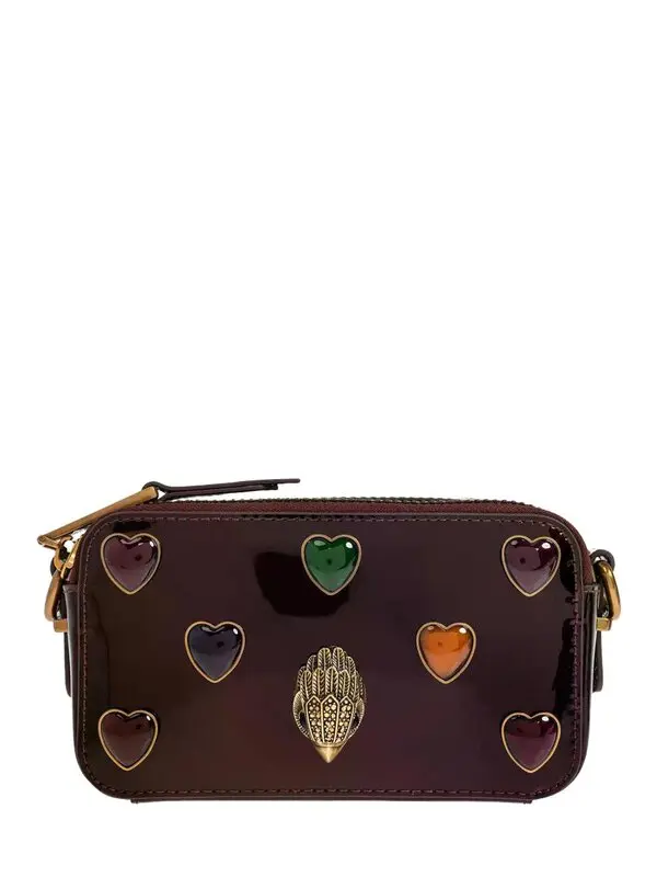 Kurt Geiger Heart Appliqué Camera Shoulder Bag - Brown