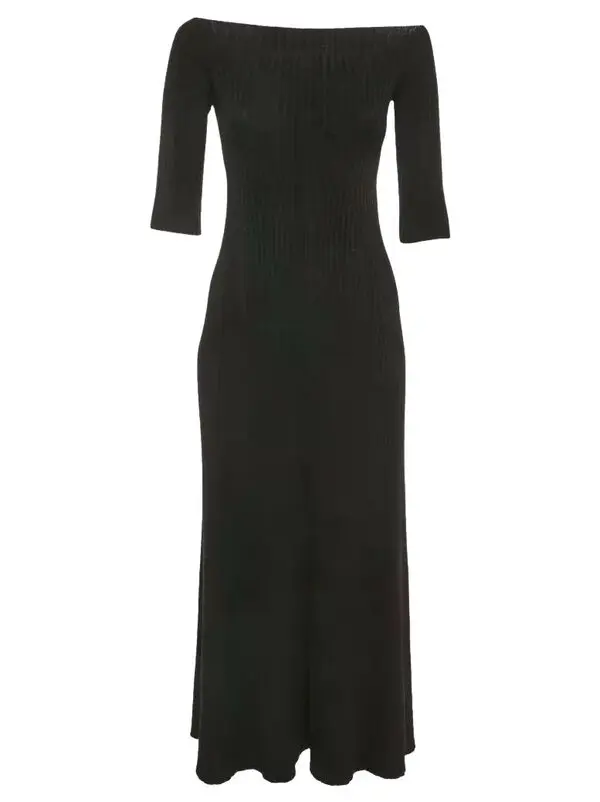Chloé Rib-knit Midi Dress - Black