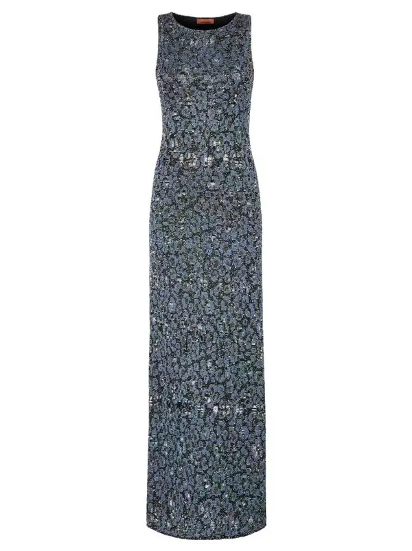 Missoni Sleeveless Floral Maxi Dress - Blue