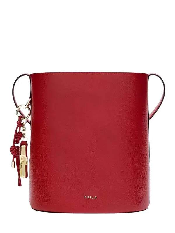 Furla Leather Shoulder Bag - Red