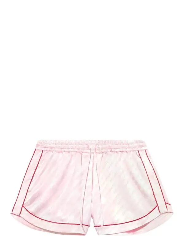 Off-White Jacquard Pajama Shorts - Pink