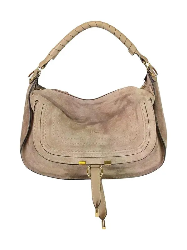 Chloé Marcie Small Shoulder Bag With Zip Closure - Brown
