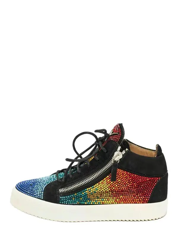 GIUSEPPE ZANOTTI Crystal-embellished Sneakers - Black