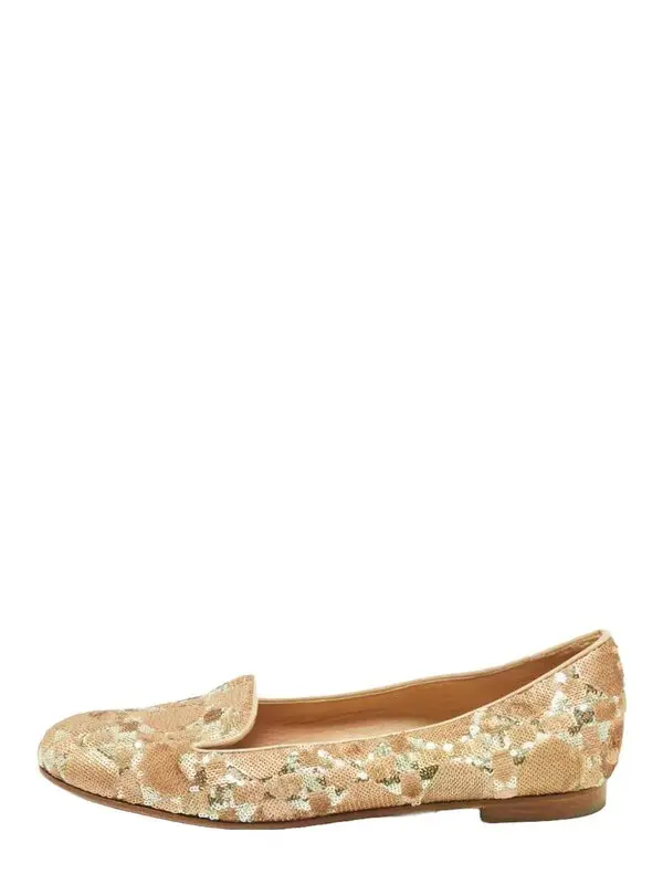 Dior Sequin-embellished Loafers - Gold