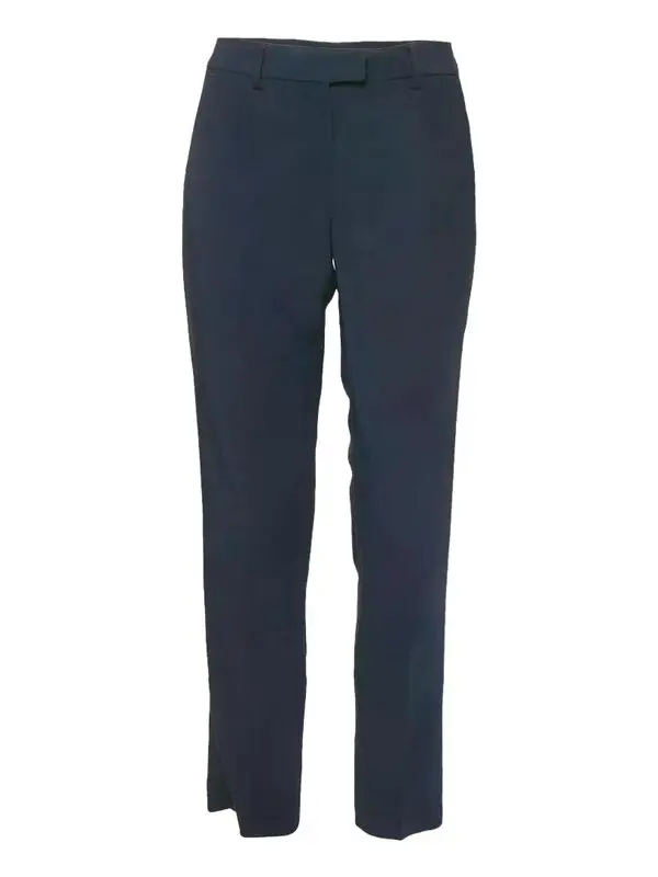 Max Mara Crepe Straight-leg Trousers - Blue