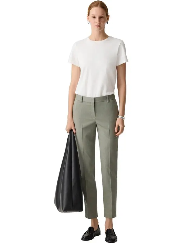 Theory Treeca Cropped Pant - Vetiver Melange