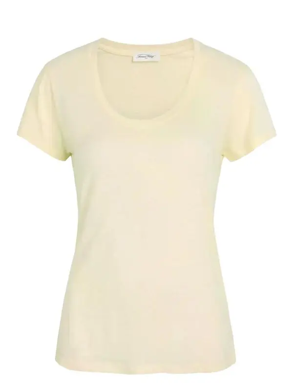 American Vintage Jacksonville Scoop Neck T-shirt - Neutrals