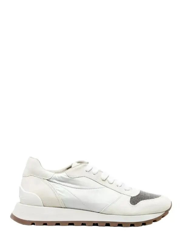 Brunello Cucinelli Suede-panels Low-top Sneakers - Neutrals