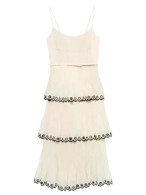Zimmermann Scoop-neck Midi Dress - Neutrals