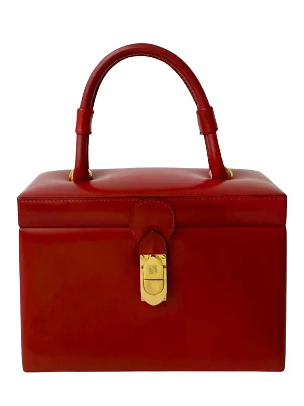 Loewe Leather Anagram Vanity Bag - Red