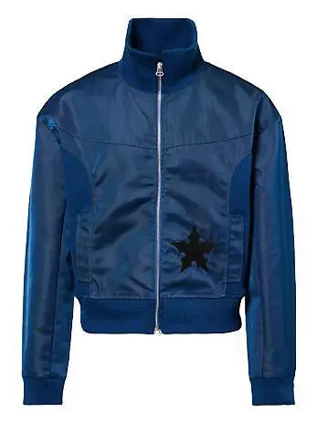 TRAPSTAR REDLINE Ribbed-contrast Woven Jacket - Blue/black