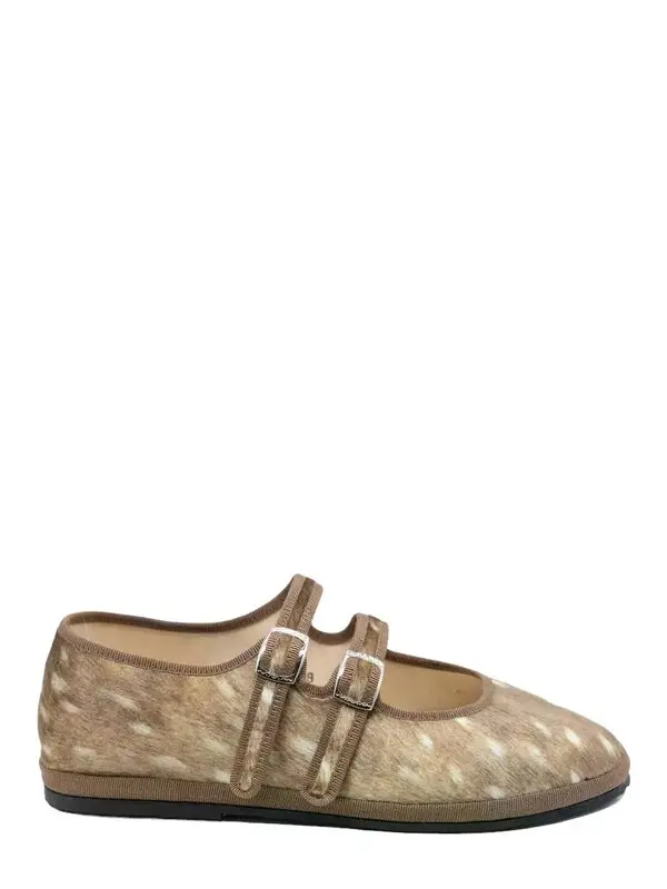 GONDOLINA Deer-print Ballet Flats - Neutrals