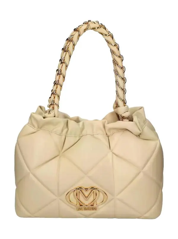 Moschino Logo-appliqué Tote Bag - Neutrals