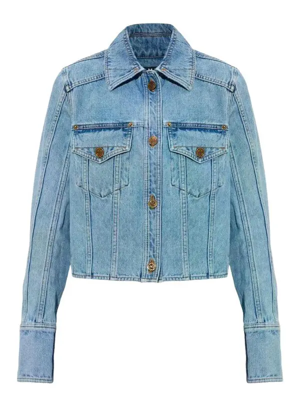 Balmain Buttoned Denim Jacket - Blue