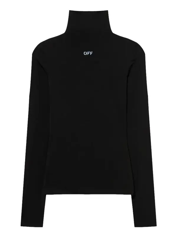Off-White Off Stamp Long-sleeve Sweater - Black