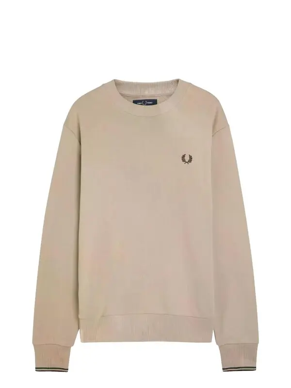Fred Perry Embroidered Logo Sweatshirt - Neutrals