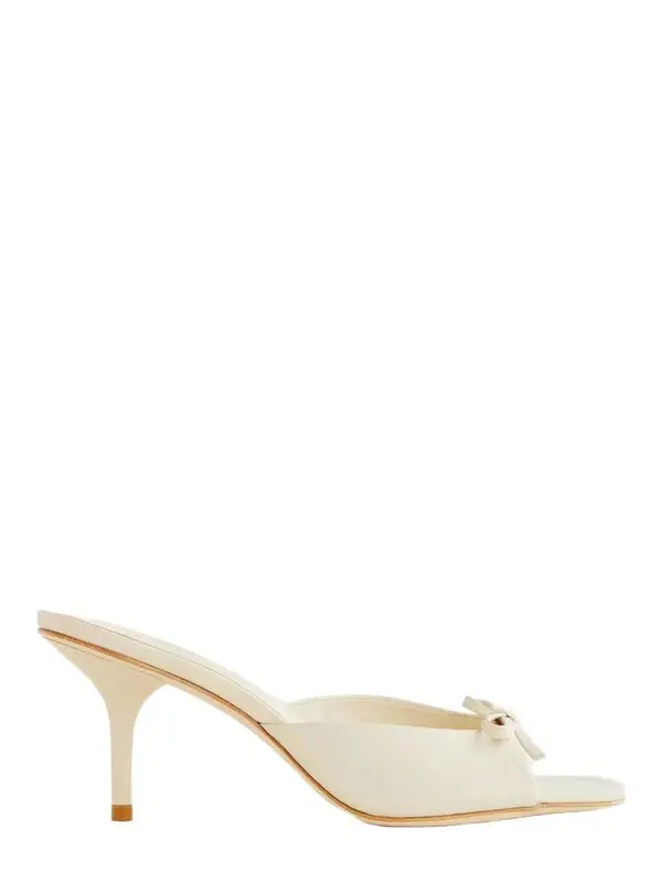 REFORMATION Clementine Bow Heeled Sandals - Neutrals