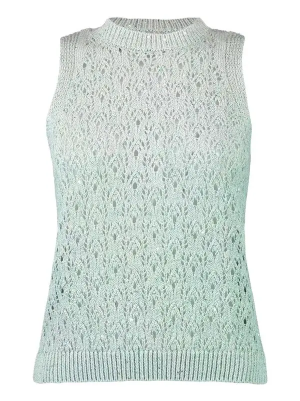 Eleventy Cotton Knitted Top - Grey