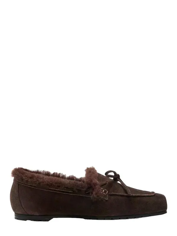 AeydĒ Jasper Bow-detail Loafers - Brown