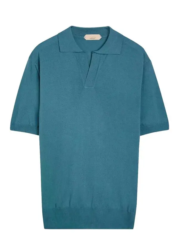 AURELIEN V-neck Polo Shirt - Blue