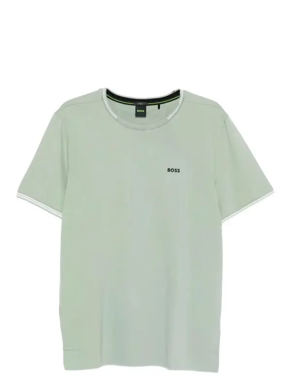 BOSS Short-sleeved Ribbed T-shirt - Green