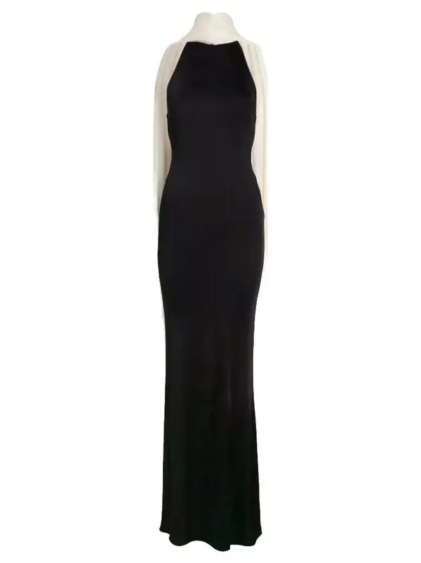 The Arrivals Draped Maxi Dress - Black