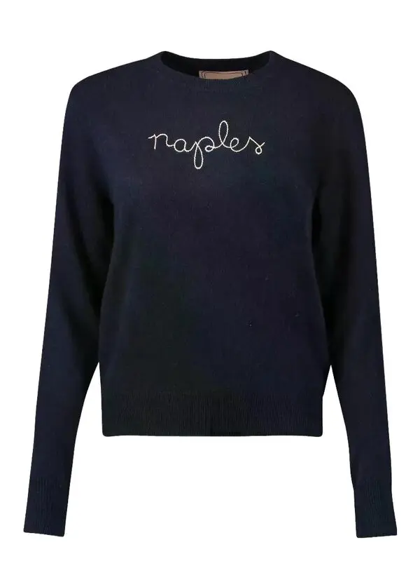 Lingua Franca Naples Crewneck Sweater - Blue