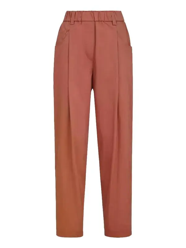 Brunello Cucinelli Five-pocket Trousers With Monili Decoration - Orange