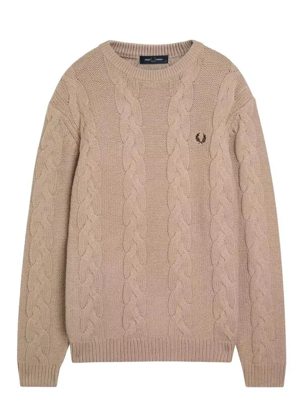 Fred Perry Cable Knit Sweater - Neutrals