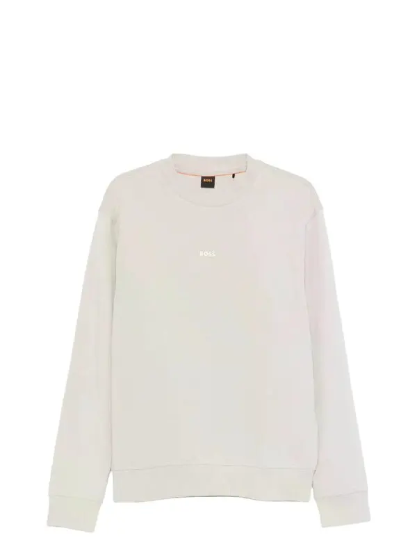 BOSS Logo Detailed Sweatshirt - Neutrals