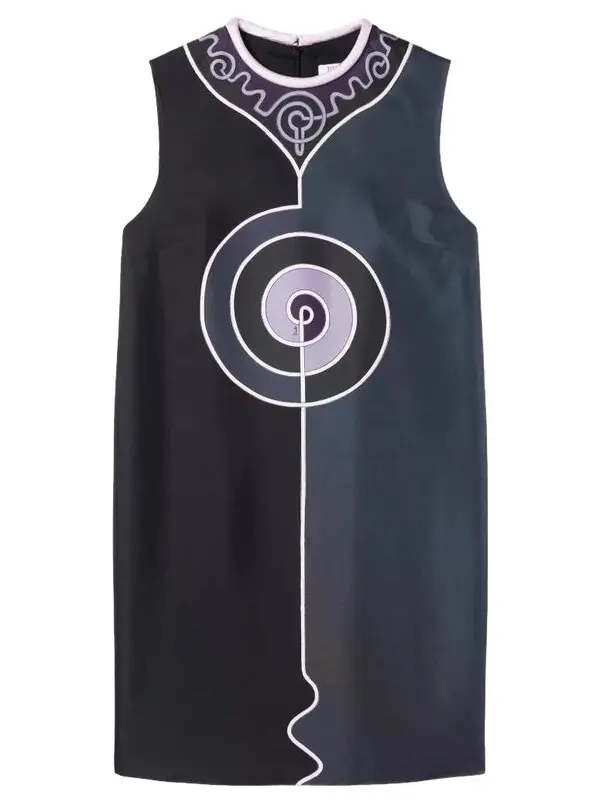 Emilio Pucci Astro-print Sleeveless Dress - Black